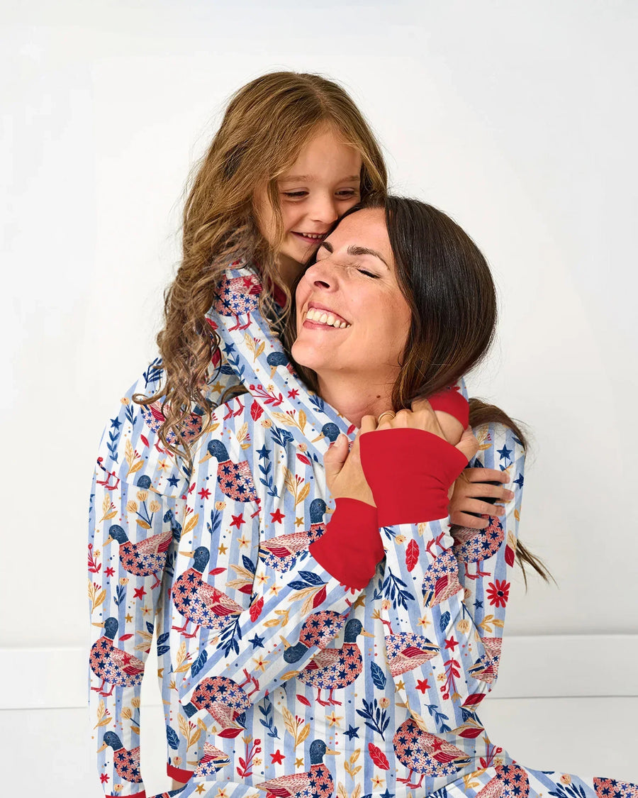 Patriotic Mallard Duck Bamboo Two Piece Long Sleeve Pajama Set – Zumbamboo