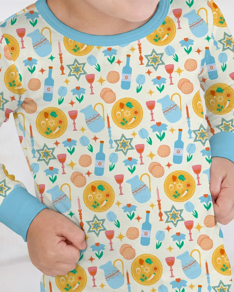 Pesach Sameach Matching Family Bamboo Two Piece Long Sleeve Pajama Set ...