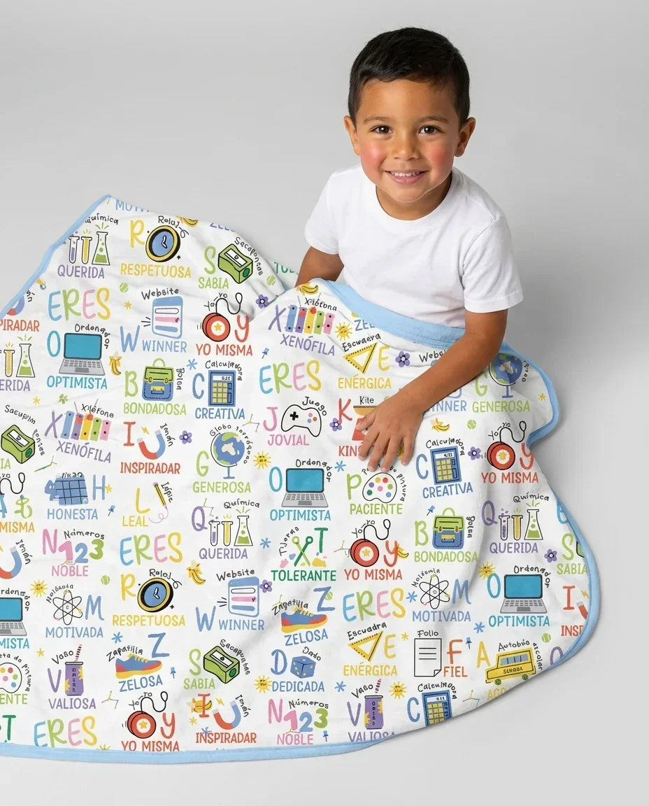 You Are Spanish Alphabet Version Bamboo Blanket – Zumbamboo