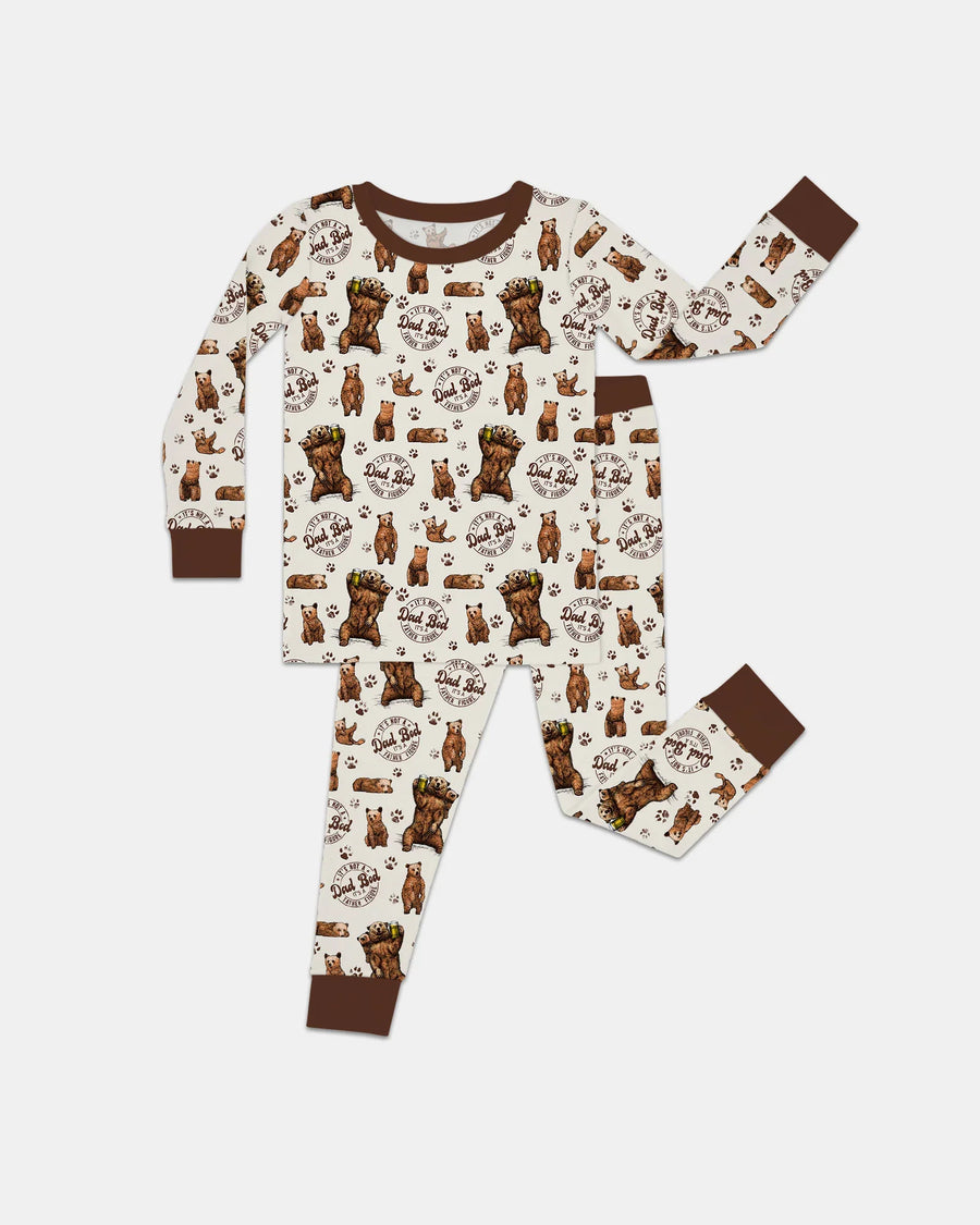 Daddy Bear It's Not A Dad Bod Bamboo Two Piece Long Sleeve Pajama Set ...